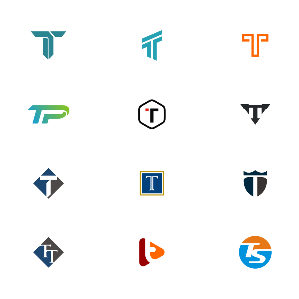 set of initial letter T logo vector design | MasterBundles