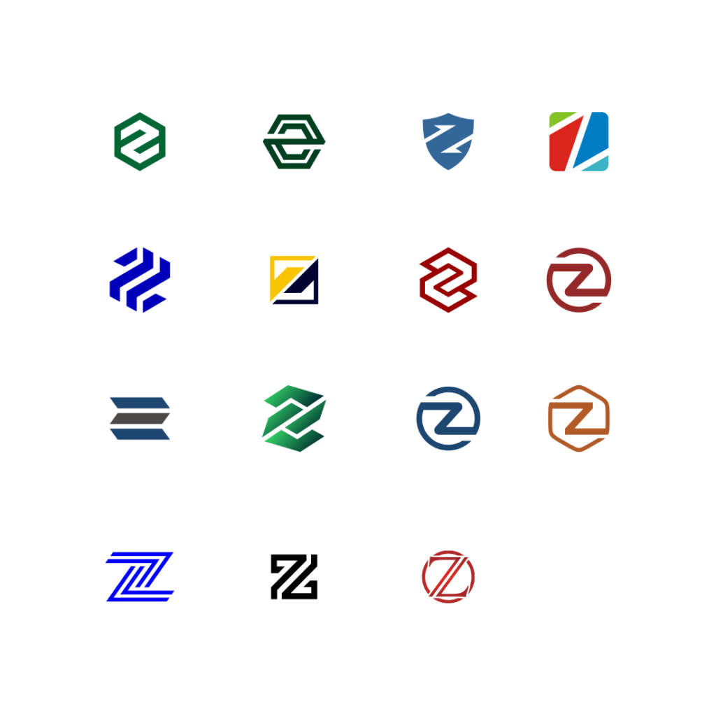 set of initial letter Z logo vector design | MasterBundles