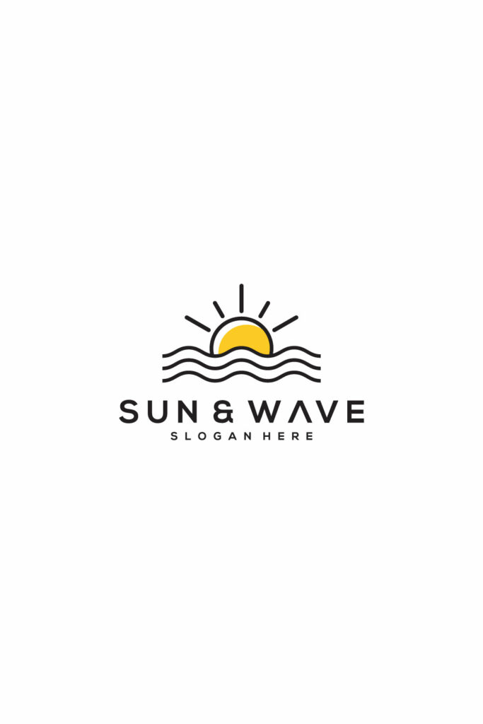 Sun and Wave Logo Vector | MasterBundles