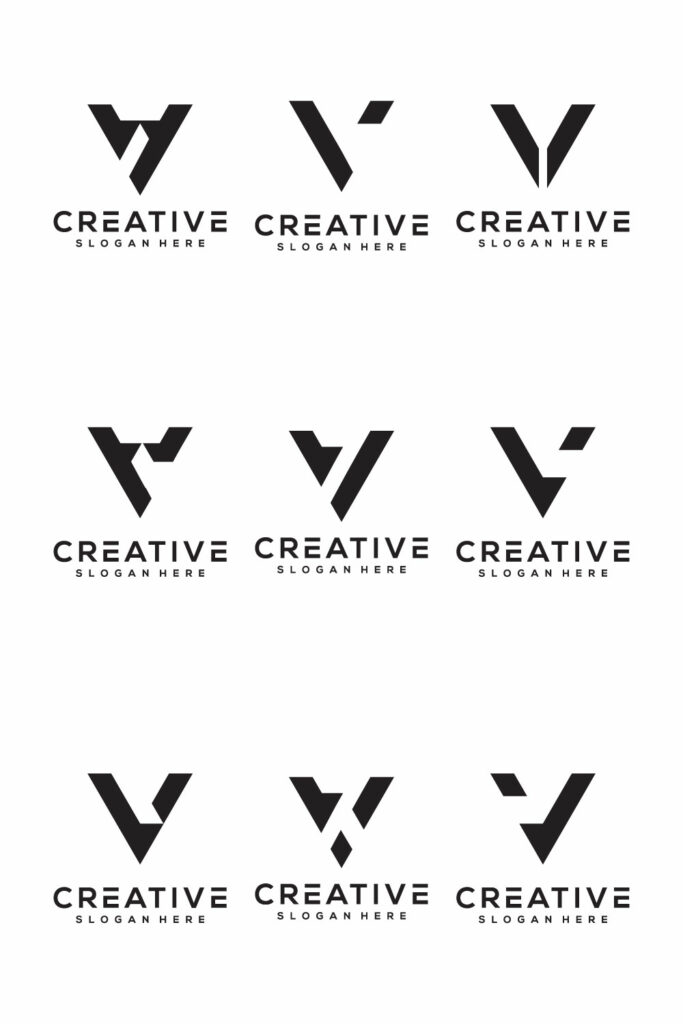 Set of Letter V Logo Vector | MasterBundles