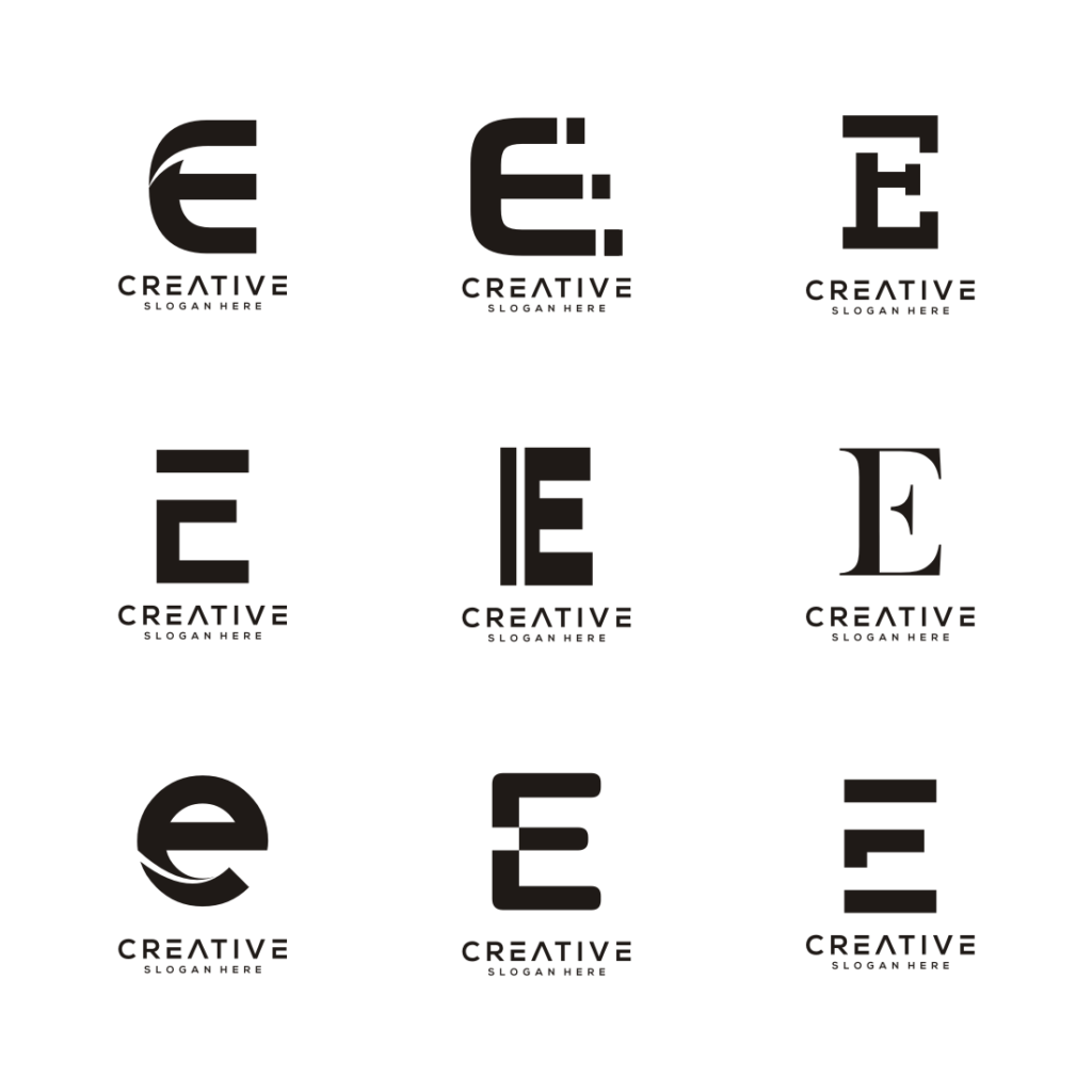Set of Initial Letter E Logo Vector | MasterBundles