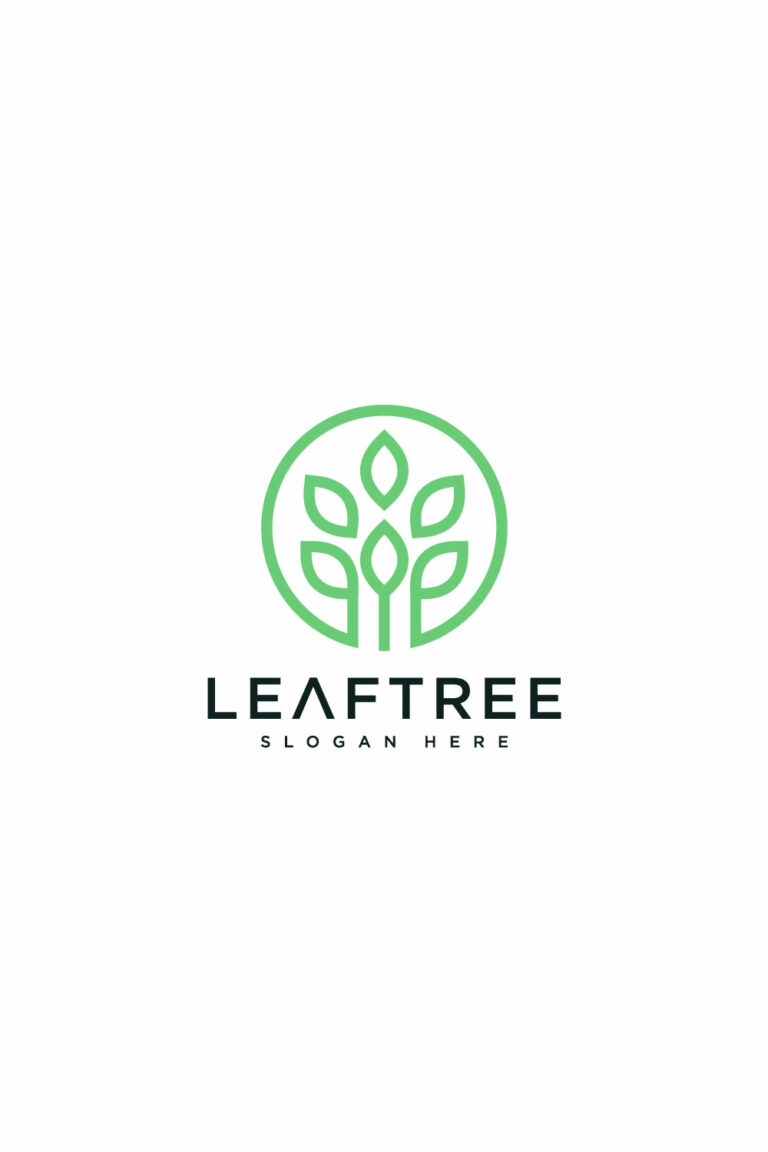 leaf tree logo vector nature | MasterBundles