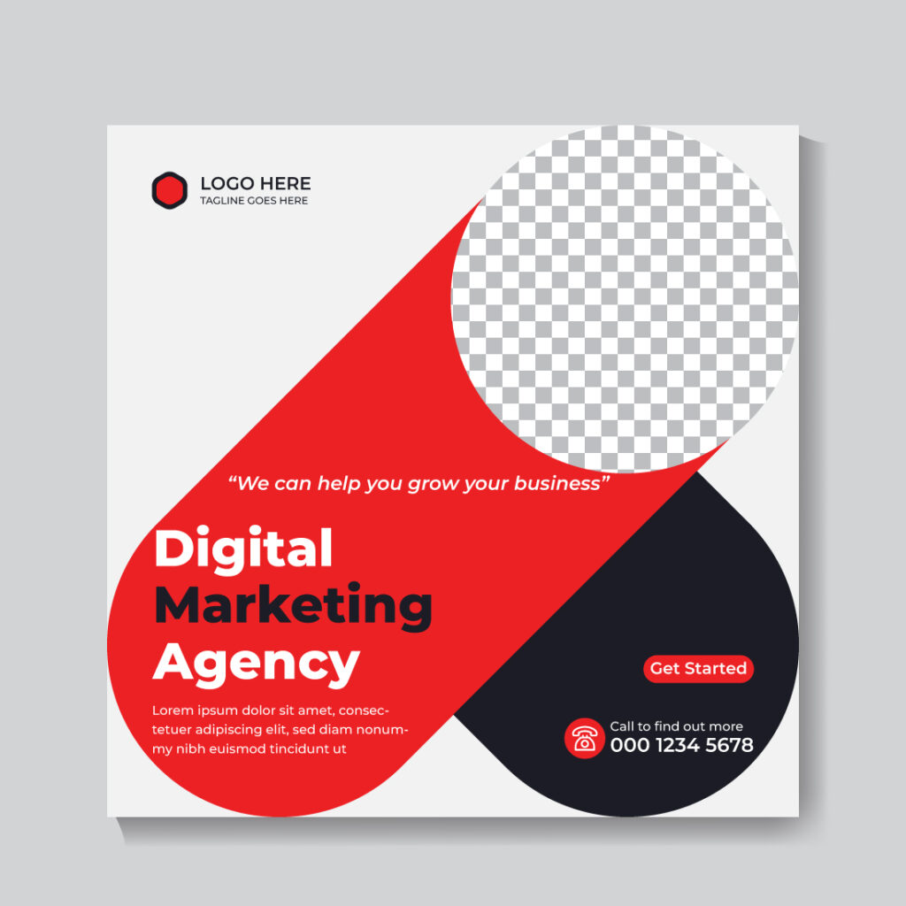 Digital Marketing Social Media Post Design Template - MasterBundles