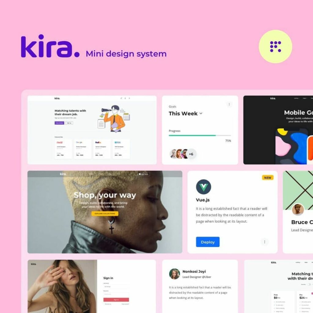 Kira Minimalist Design System - MasterBundles