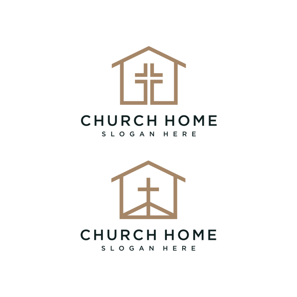 church home logo vector design | MasterBundles