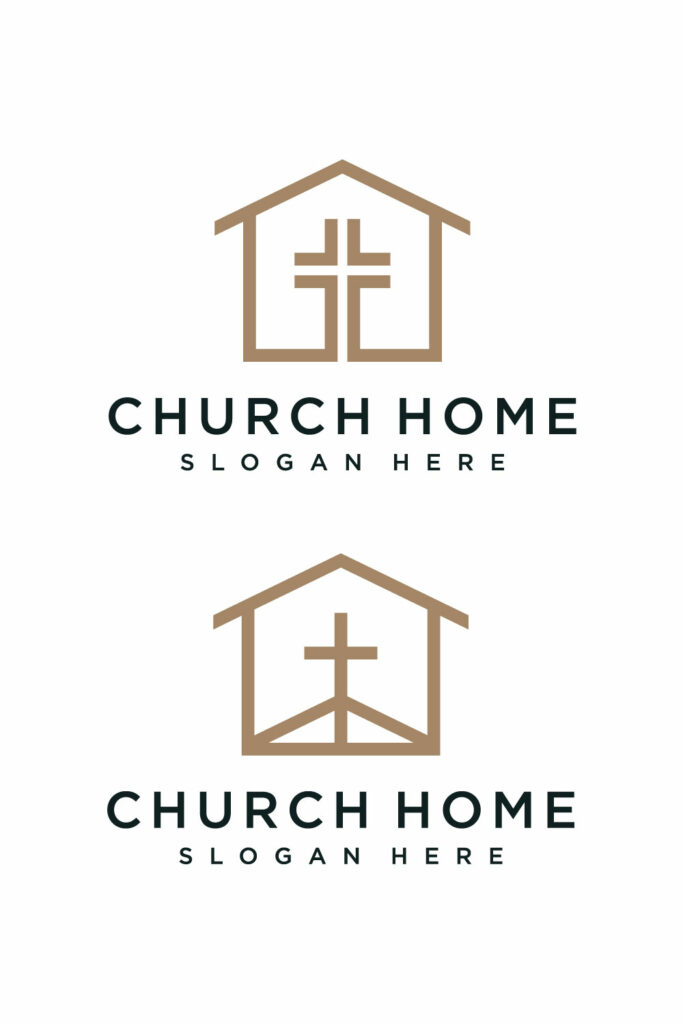 church home logo vector design | MasterBundles