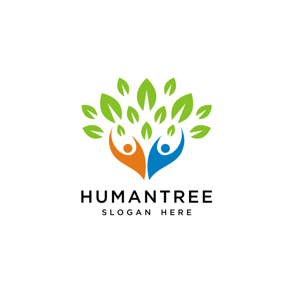 Human People Tree Logo Vector Design | MasterBundles
