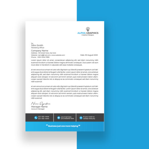 Letterhead Design Template | MasterBundles