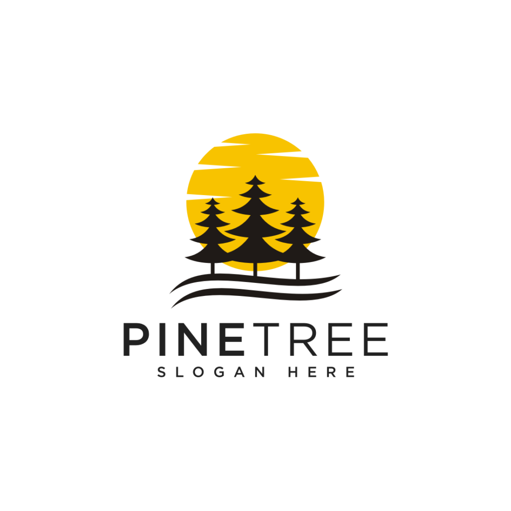Pine Tree Logo Design Vector | MasterBundles