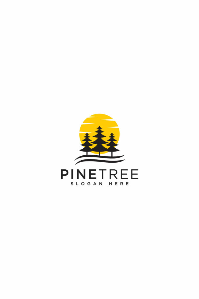 Pine Tree Logo Design Vector | MasterBundles