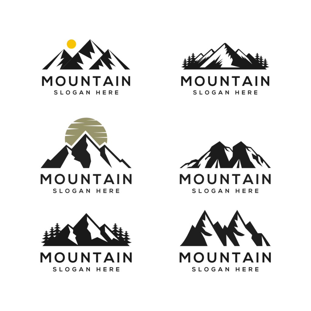 mountain logo design vector | MasterBundles