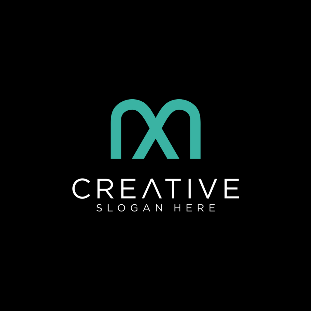 monogram m logo design vector | MasterBundles