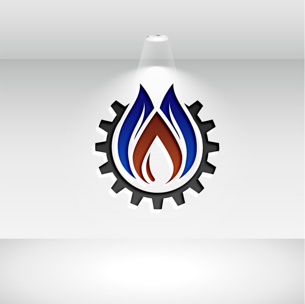 Flame Logo Design. Fire Icon, Oil and Gas Industry Sign - MasterBundles
