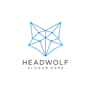 Head Wolf Geometric Logo Design Vector | MasterBundles