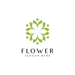 flower logo design vector | MasterBundles