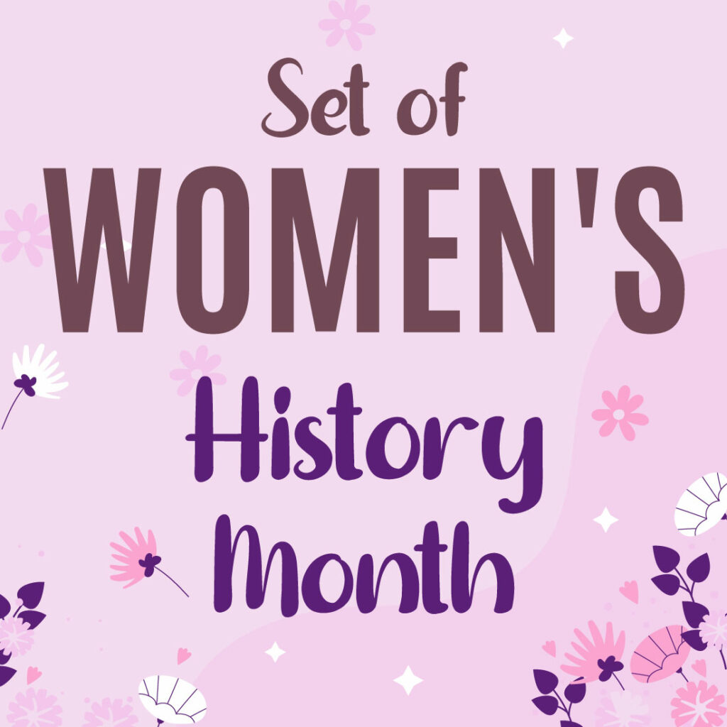 Set of 20 Women's Month History Design - MasterBundles
