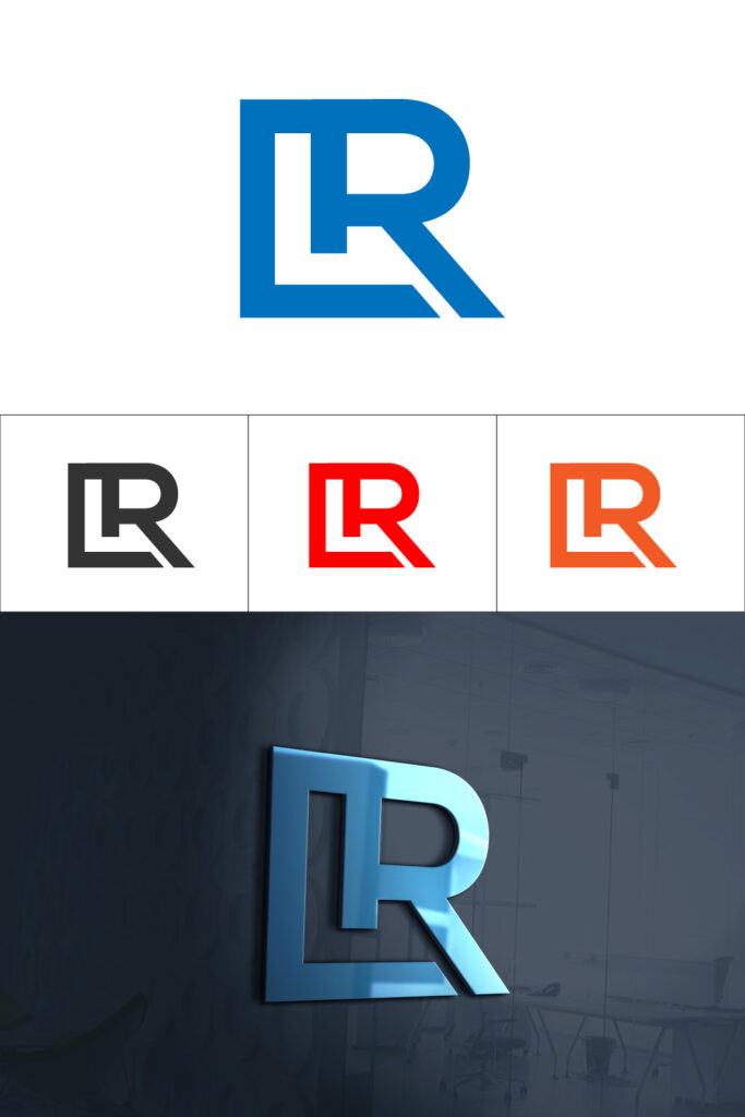 LR Lettering Logo Design - MasterBundles