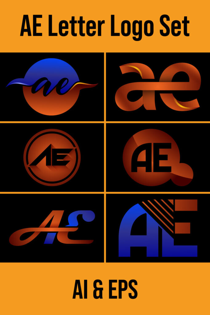 A E Initial Letter Logo design, Graphic Alphabet Symbol for Corporate ...
