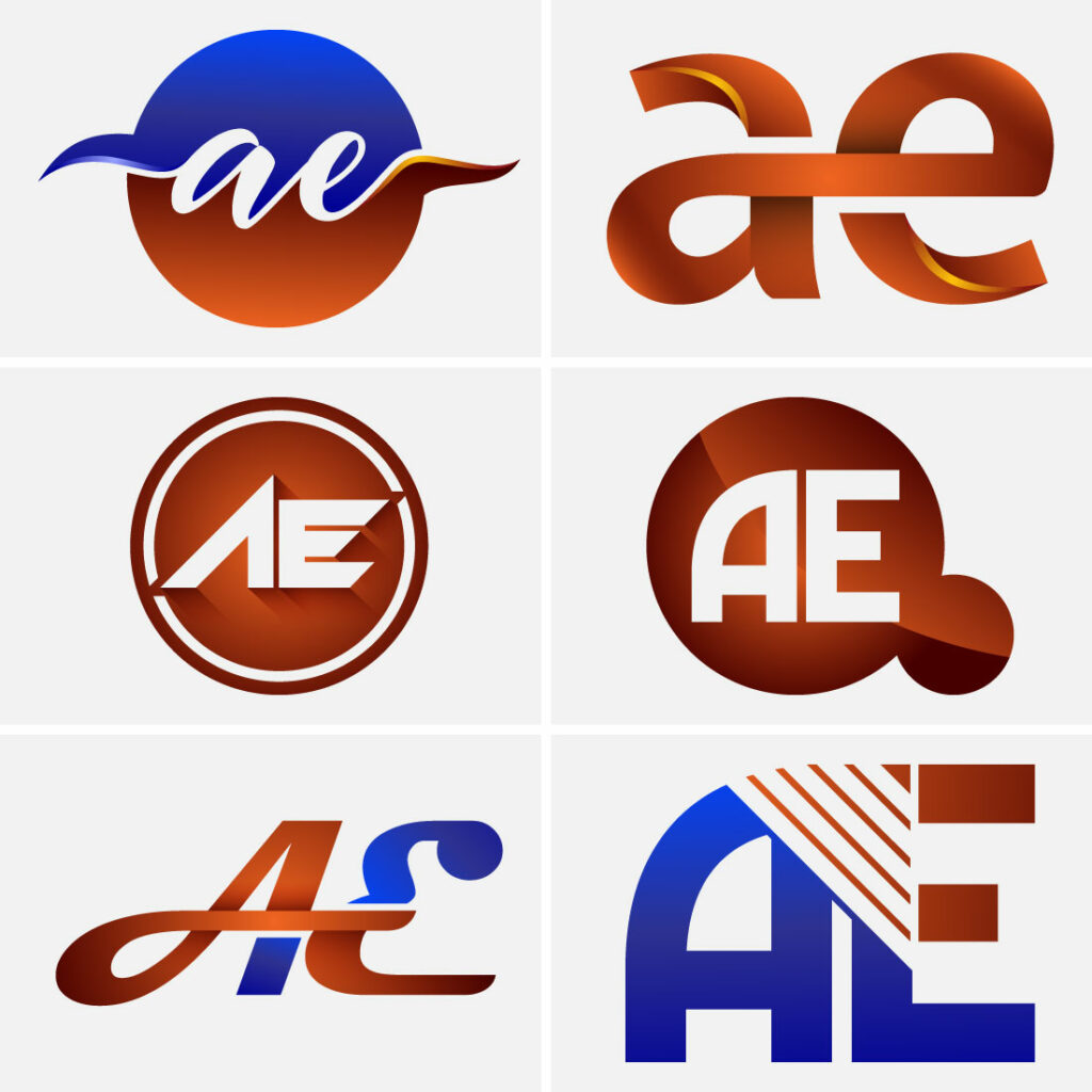 A E Initial Letter Logo design, Graphic Alphabet Symbol for Corporate ...