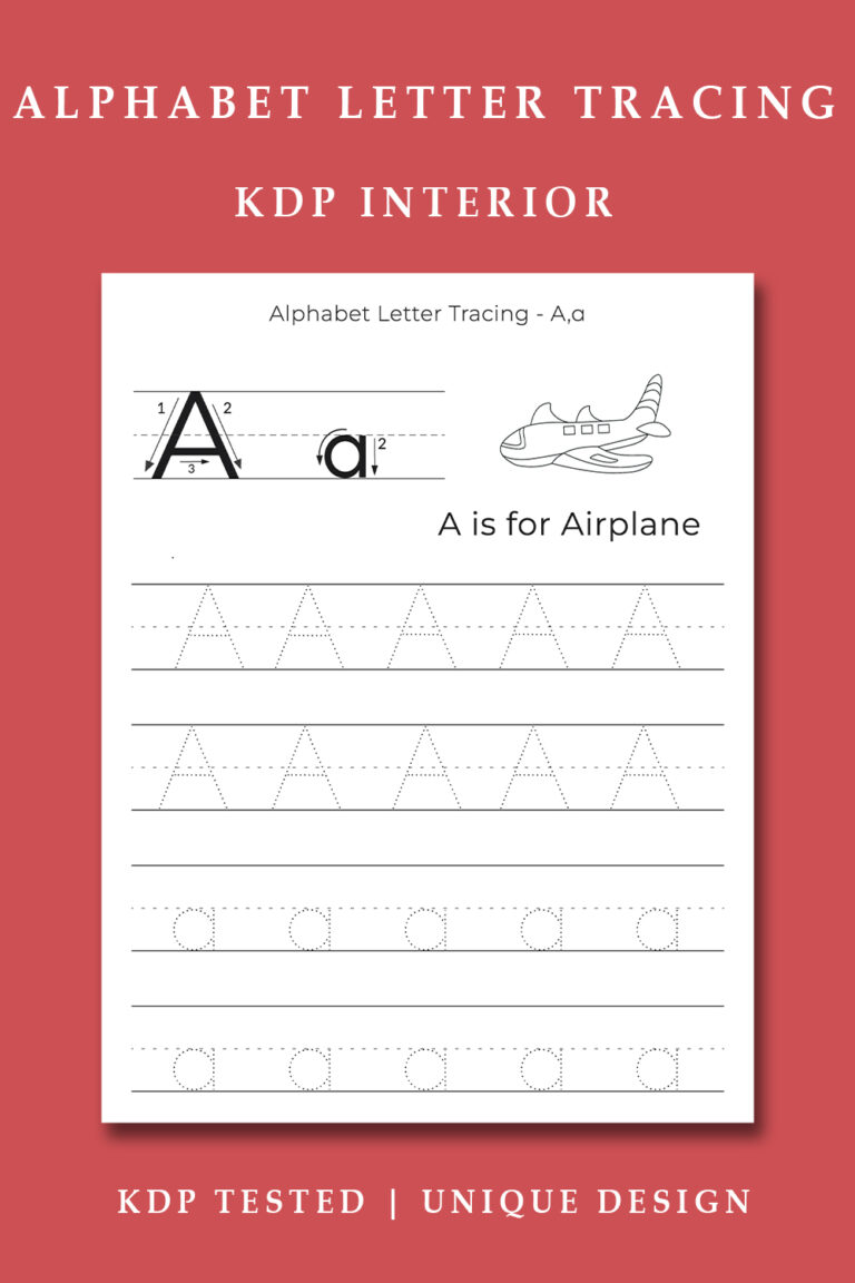 Alphabet Letter Tracing Worksheet For Kids KDP Interior - MasterBundles