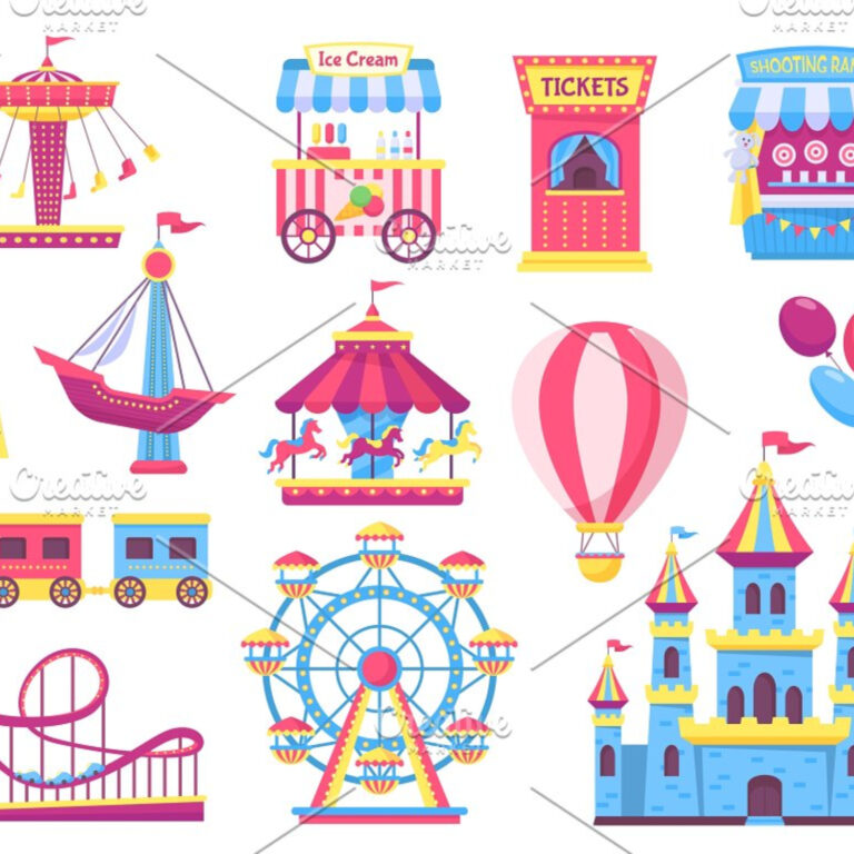 Amusement Park Attractions – MasterBundles