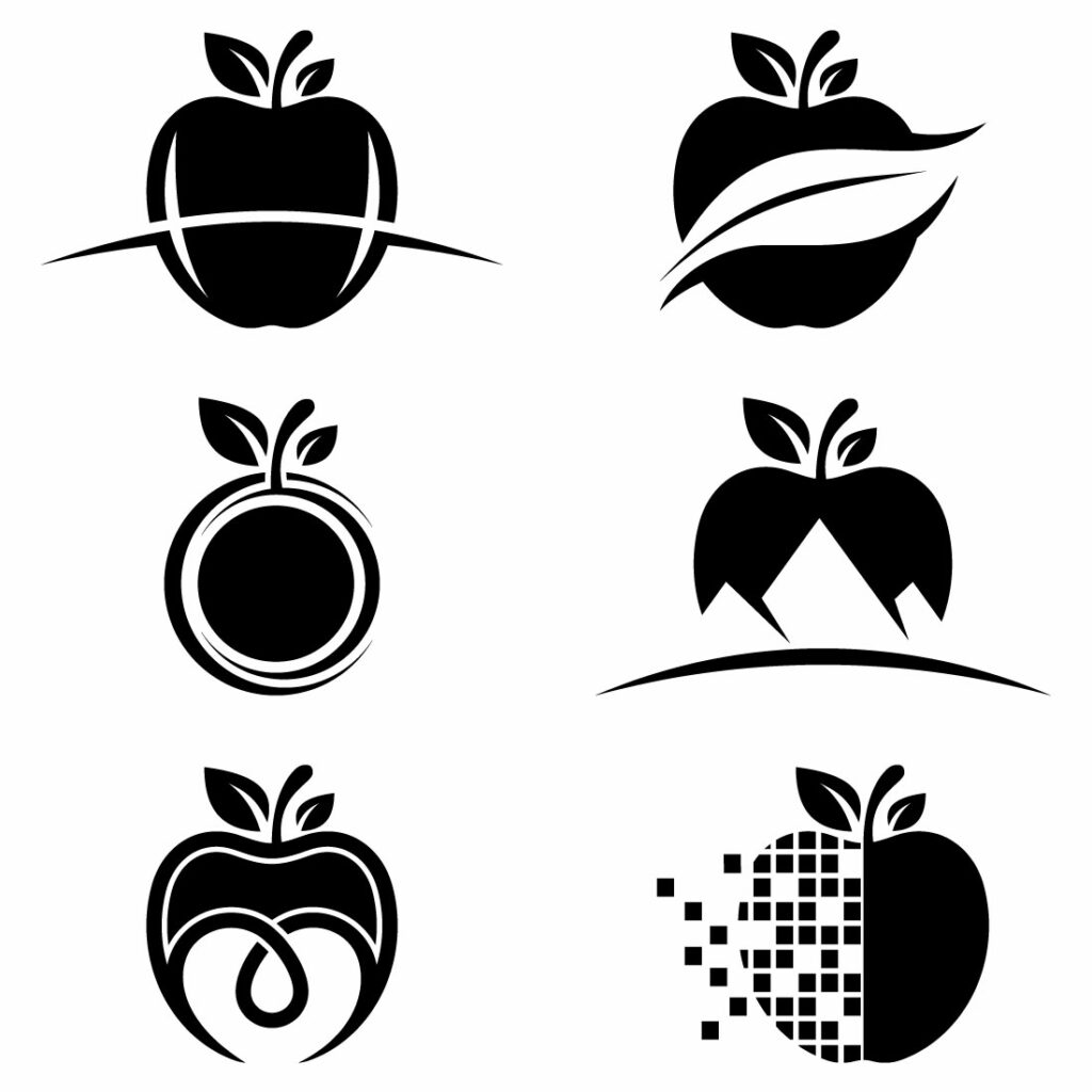 Apple Vector Logo Design Set - MasterBundles