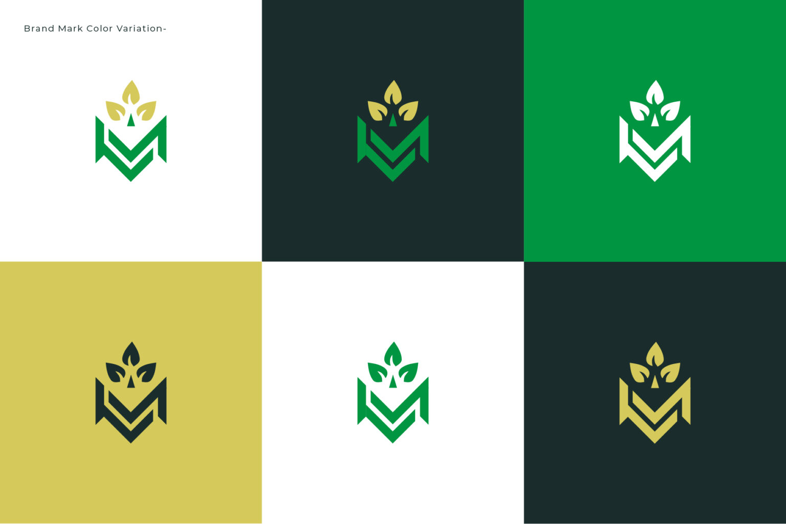 M Letter | Tree | Agriculture Logo - MasterBundles