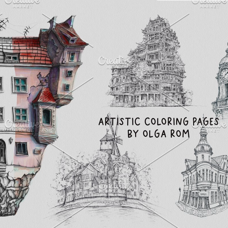 Artistic Sketch Coloring Pages – MasterBundles