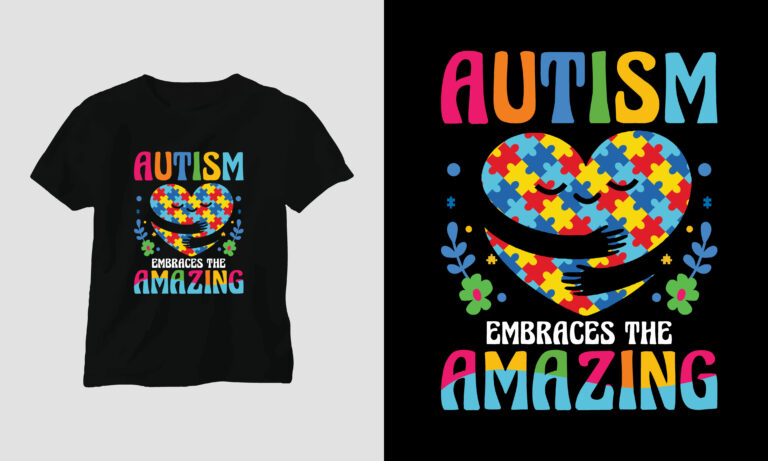 Set of 20 Autism special t-shirt design template - MasterBundles