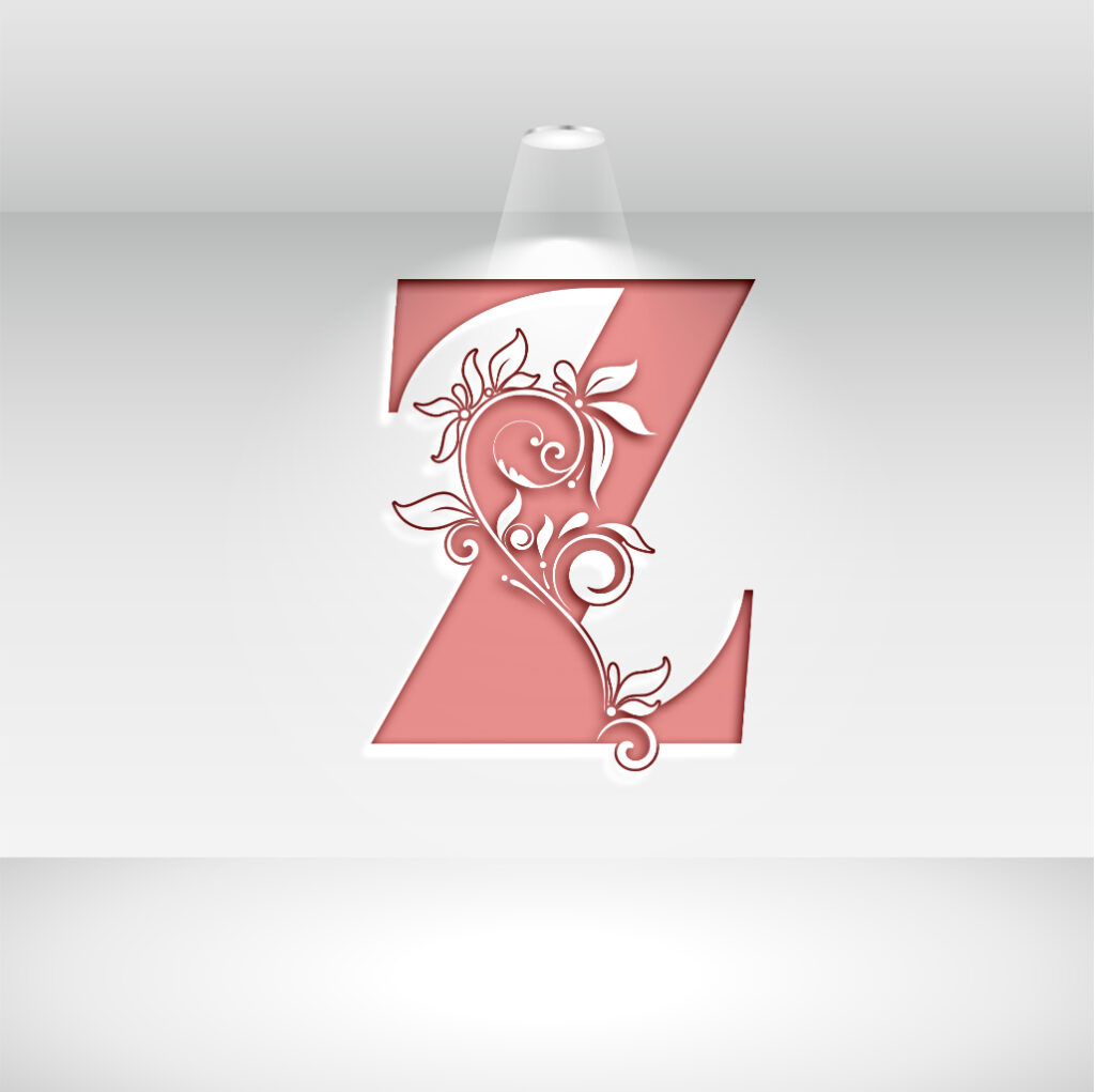 Initial Alphabet with Botanical Elements Vector Illustration ...