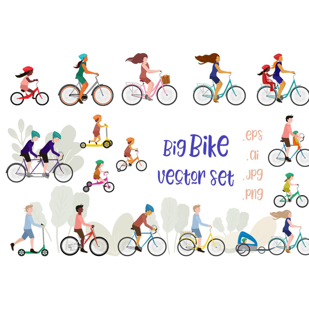 Bike Vector Set – MasterBundles