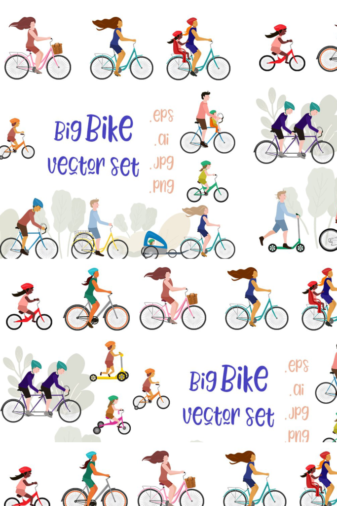 Bike / Bicycle Vector Set – MasterBundles
