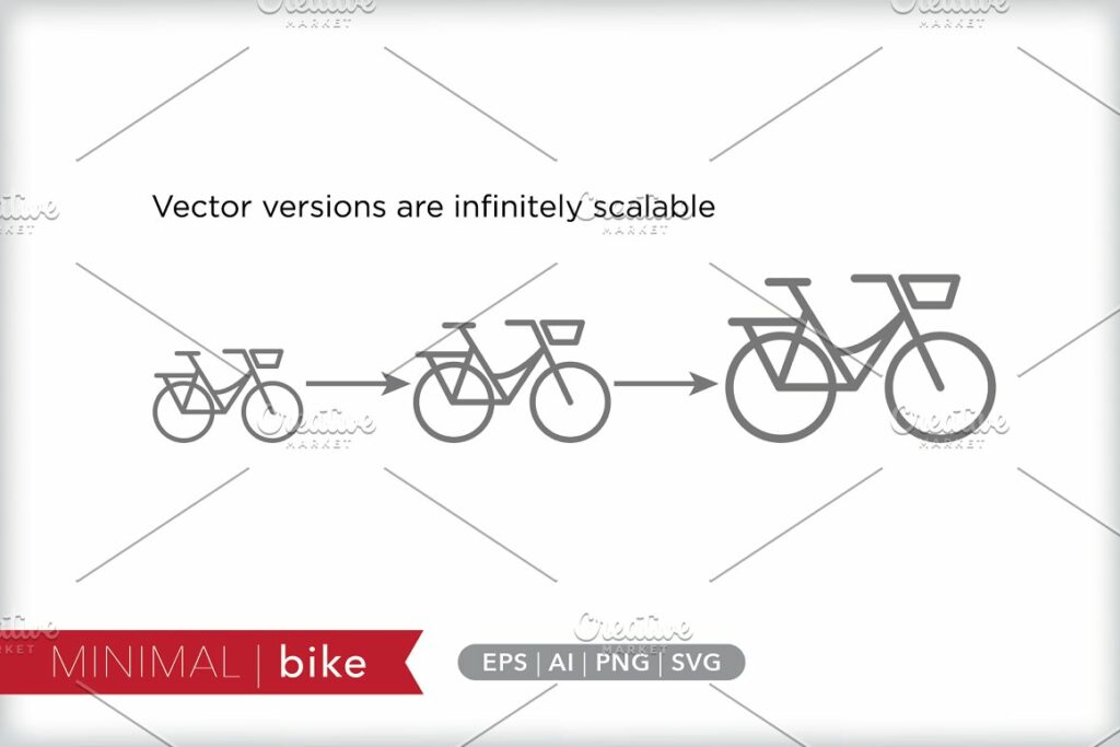 Minimal Bike Icons – MasterBundles