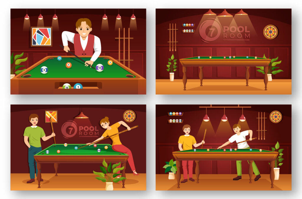 12 Billiards Game Illustration - MasterBundles
