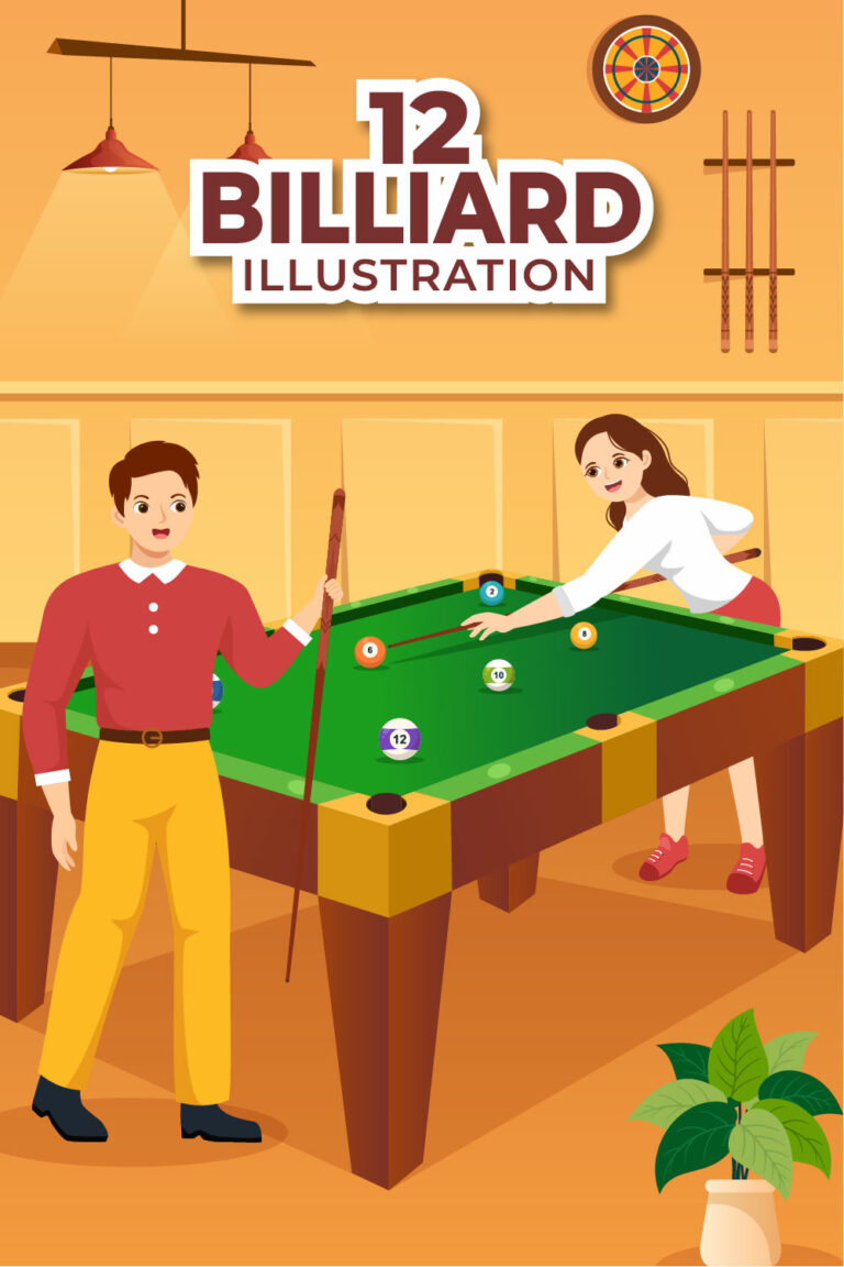 12 Billiards Game Illustration - MasterBundles