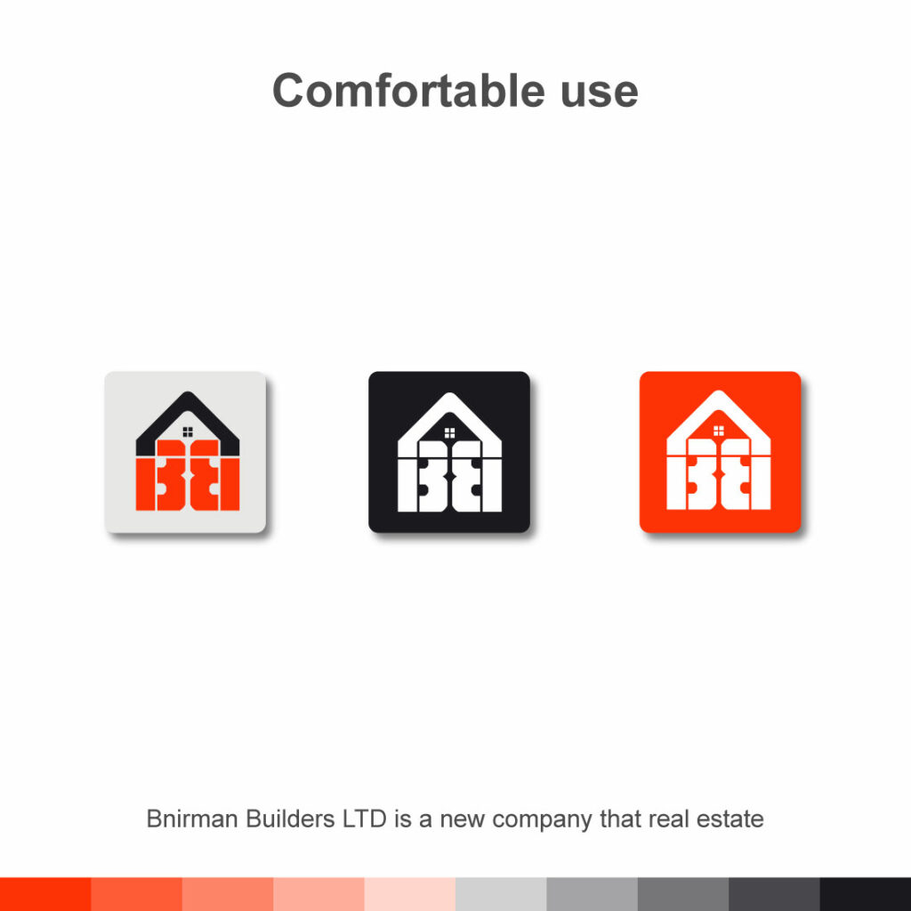 Real Estate Company Logo - Bnirman Builders LTD Logo - MasterBundles
