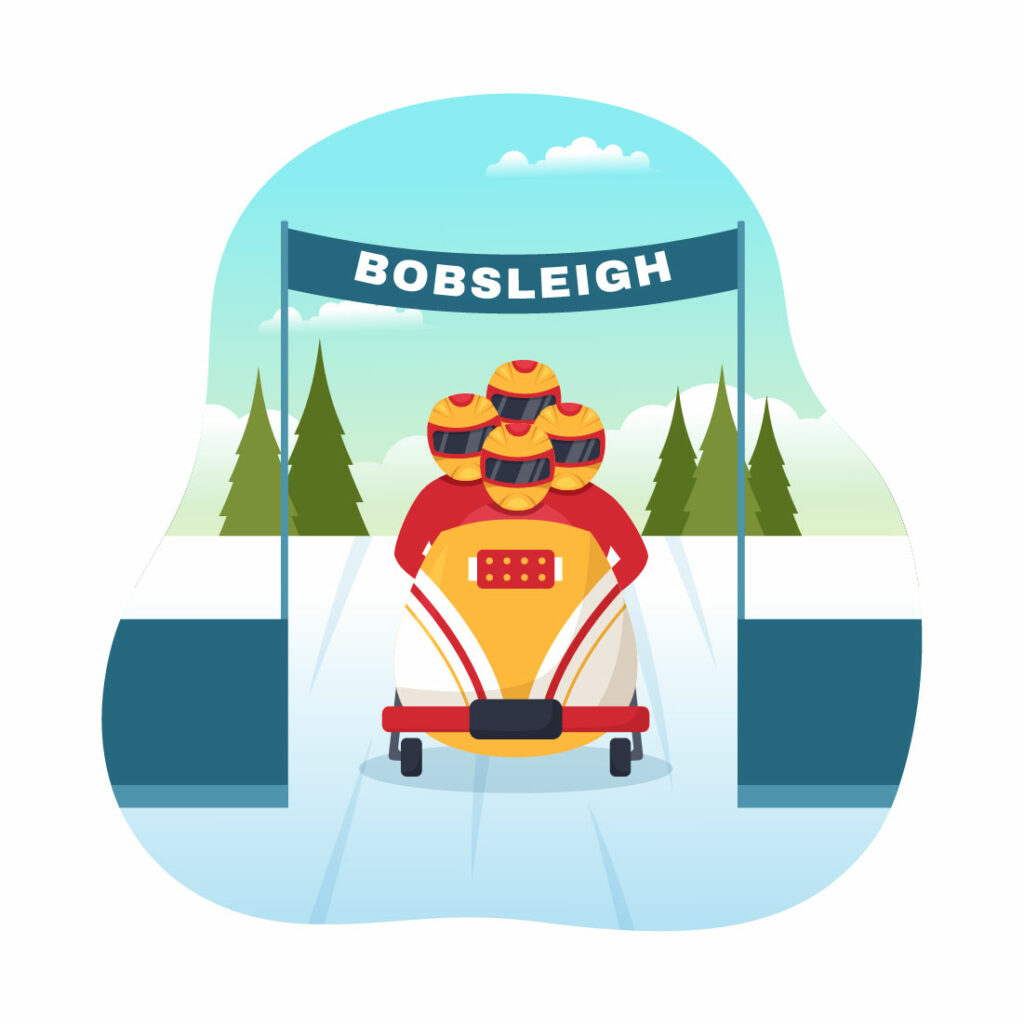 11 Bobsleigh Sport Illustration - MasterBundles