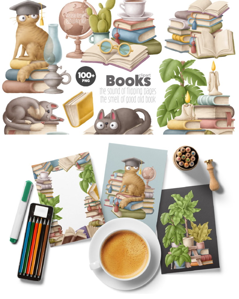 Books Clipart Bundle – MasterBundles