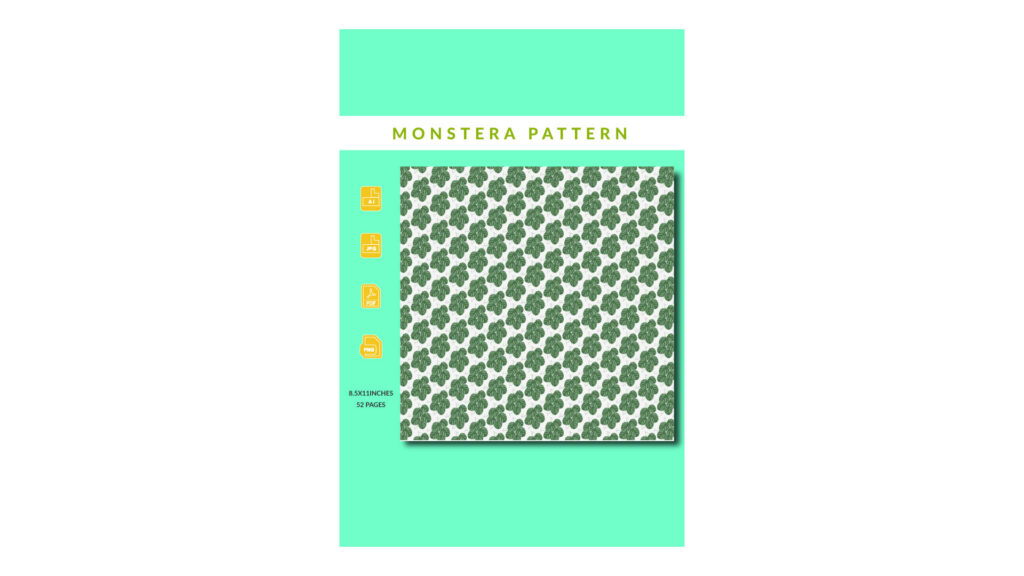 Monstera Pattern Design - MasterBundles