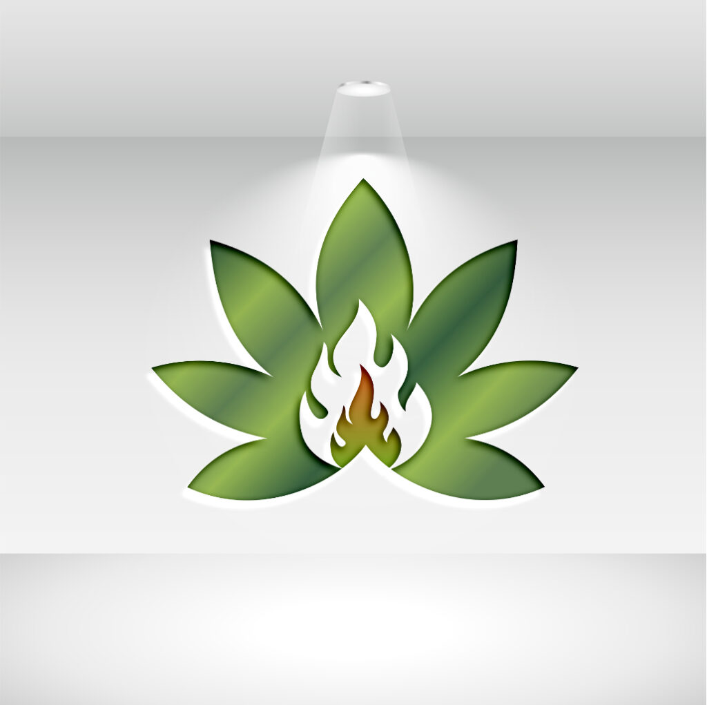 Modern Cannabis Leaf Logo Design - MasterBundles