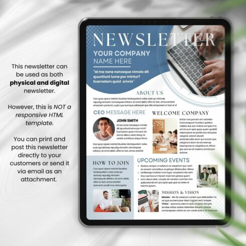 Download Canva Newsletter Template, Digital and Printable|MasterBundles