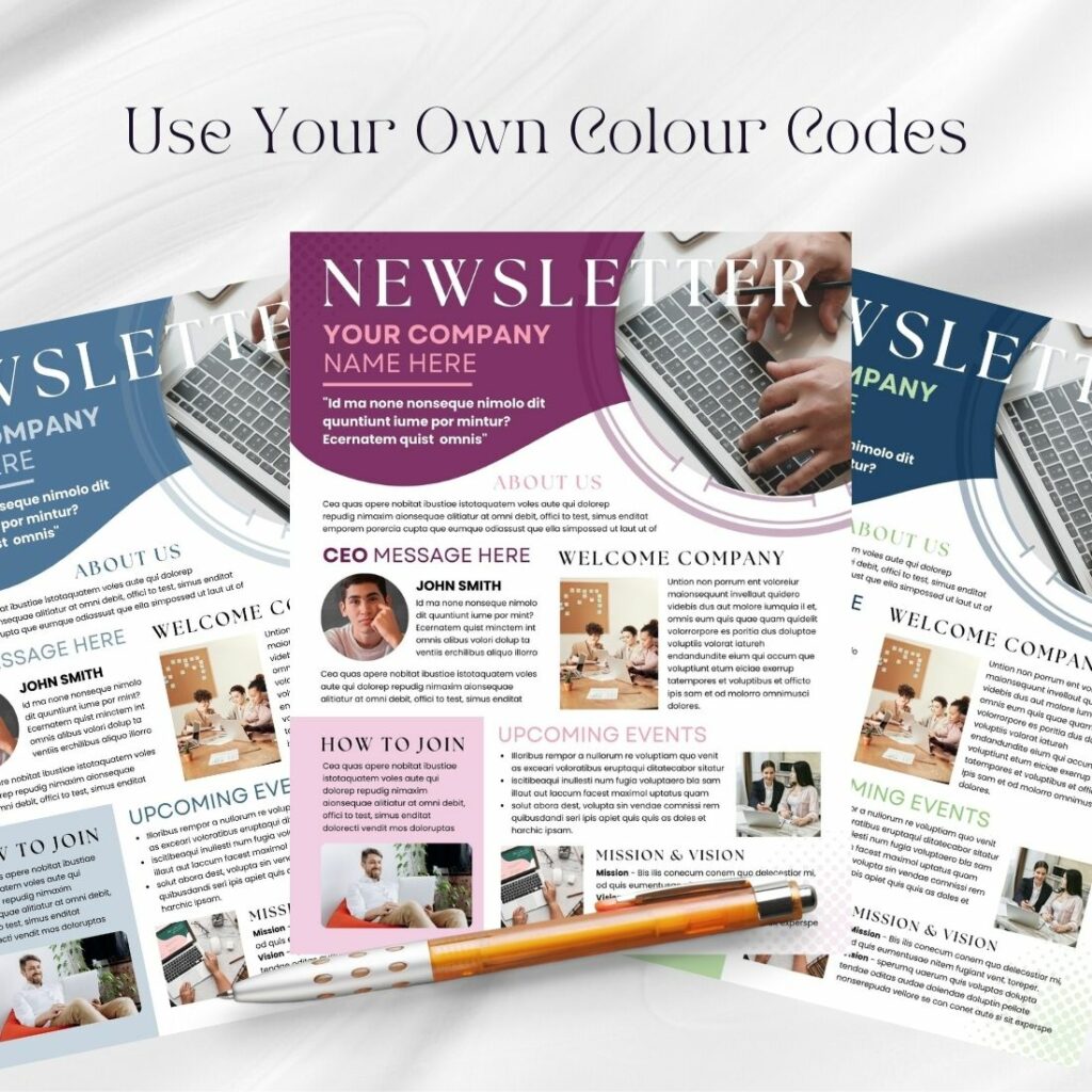 Download Canva Newsletter Template, Digital and Printable|MasterBundles