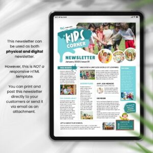 Instant Download Canva Newsletter Template for Kids - MasterBundles