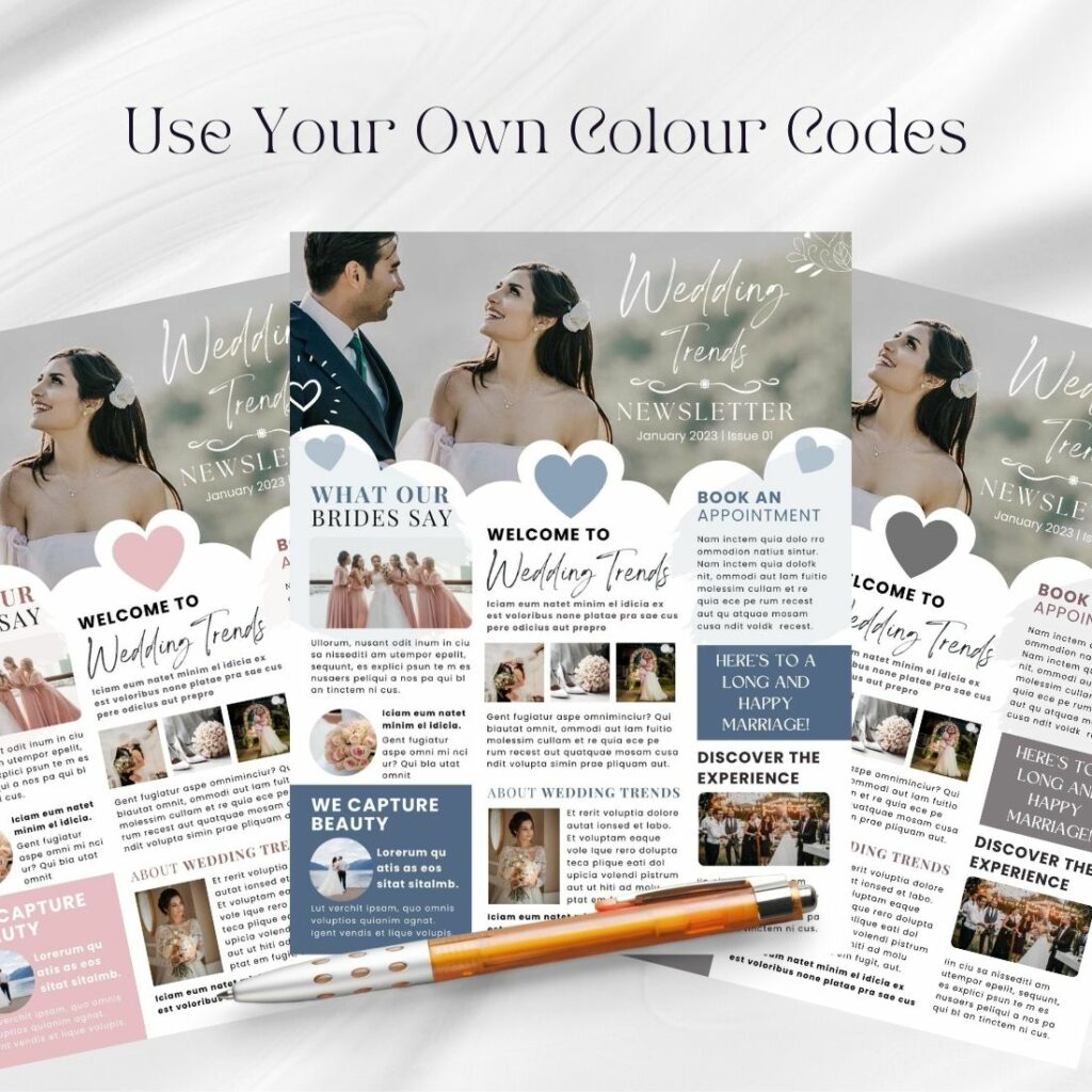 Wedding Canva Newsletter Template - MasterBundles