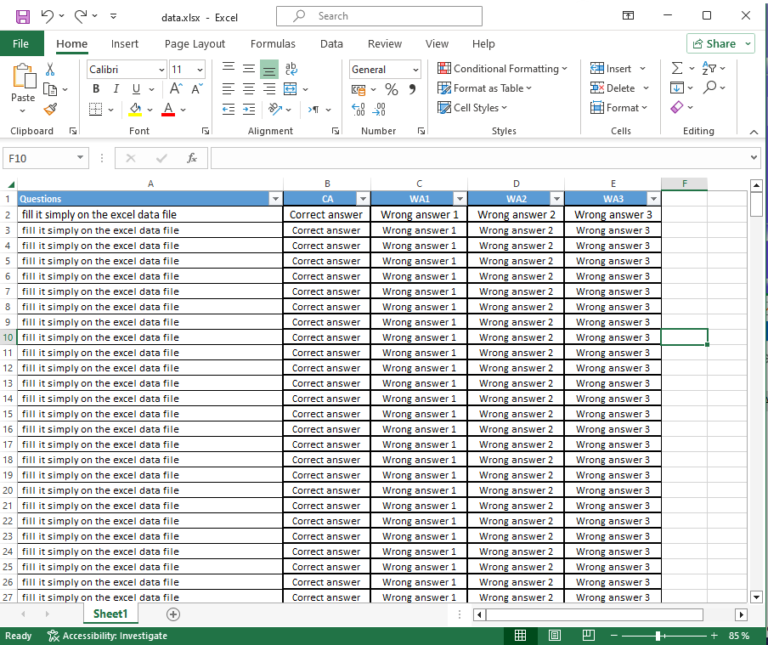 Smart Multiple Choice Quiz Template - MasterBundles