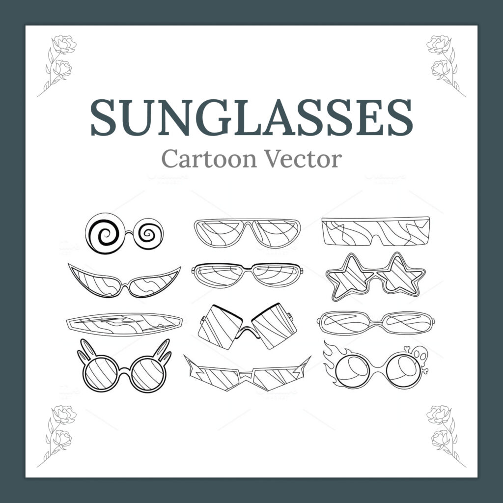 Cartoon Vector Eyeglasses – MasterBundles