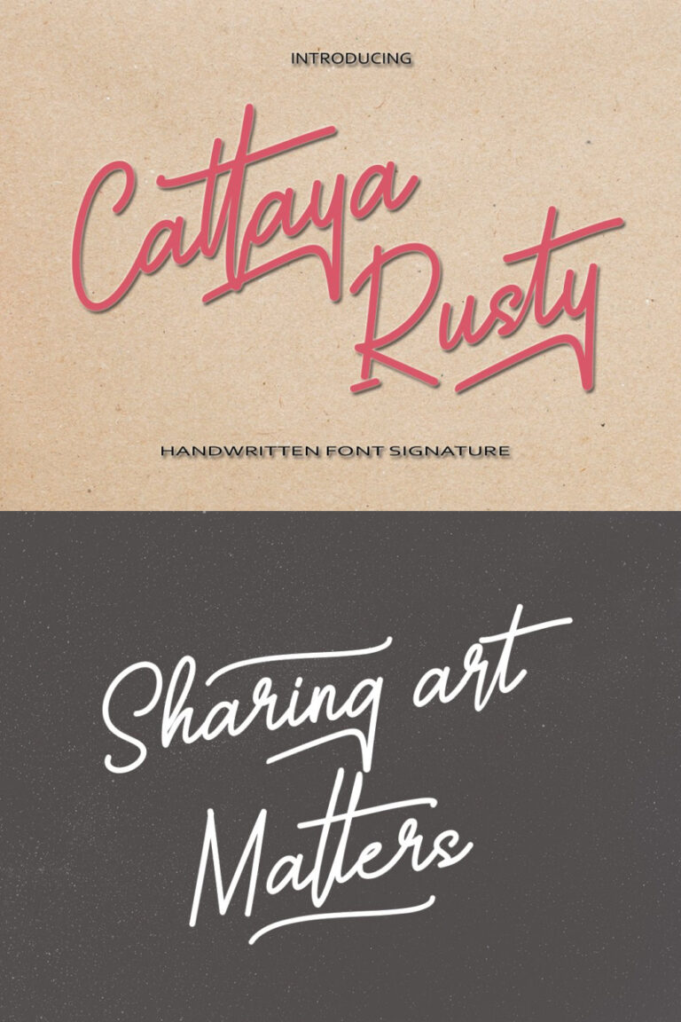 Cattaya Rusty Stylish Calligraphy – MasterBundles