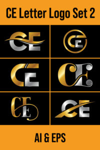C E Initial Letter Logo design, Graphic Alphabet Symbol for Corporate ...