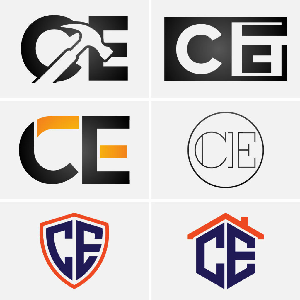 C E Initial Letter Logo design, Graphic Alphabet Symbol for Corporate ...
