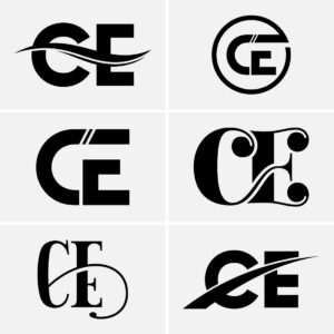 C E Initial Letter Logo design, Graphic Alphabet Symbol for Corporate ...